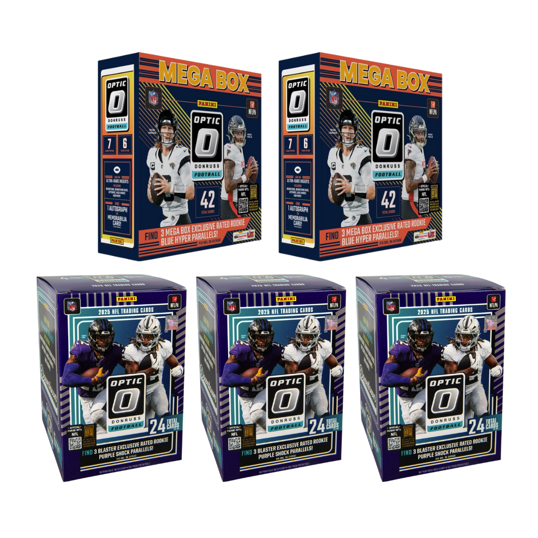 BREAK#705 FRIDAY 2024 Panini Donruss Optic Football Mega (x2) + 2025 P ...
